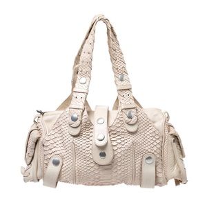 Bags | Chloe Vintage Y2k Off White Python And Leather Medium Silverado ...
